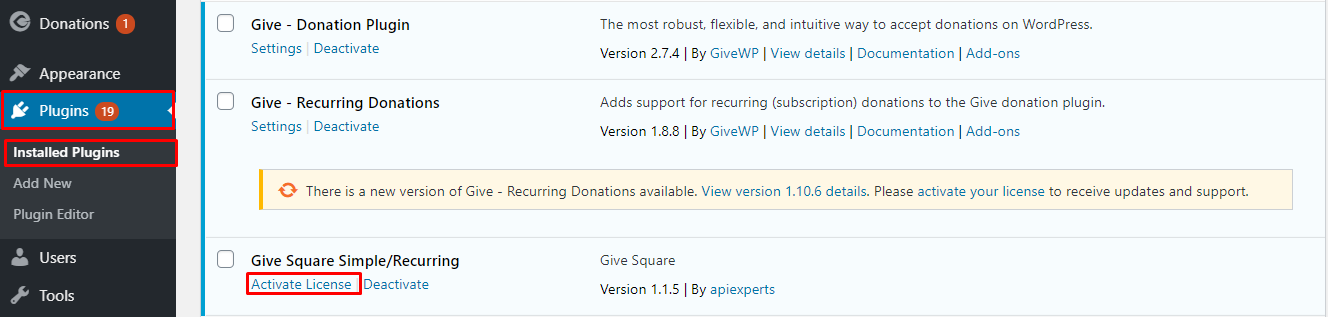 How to Accept Recurring Donations With GiveWP Square Plugin - ApiExperts