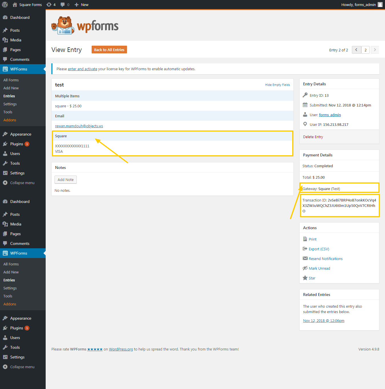 WPForms Integration With Square Payment - Apiexperts.io